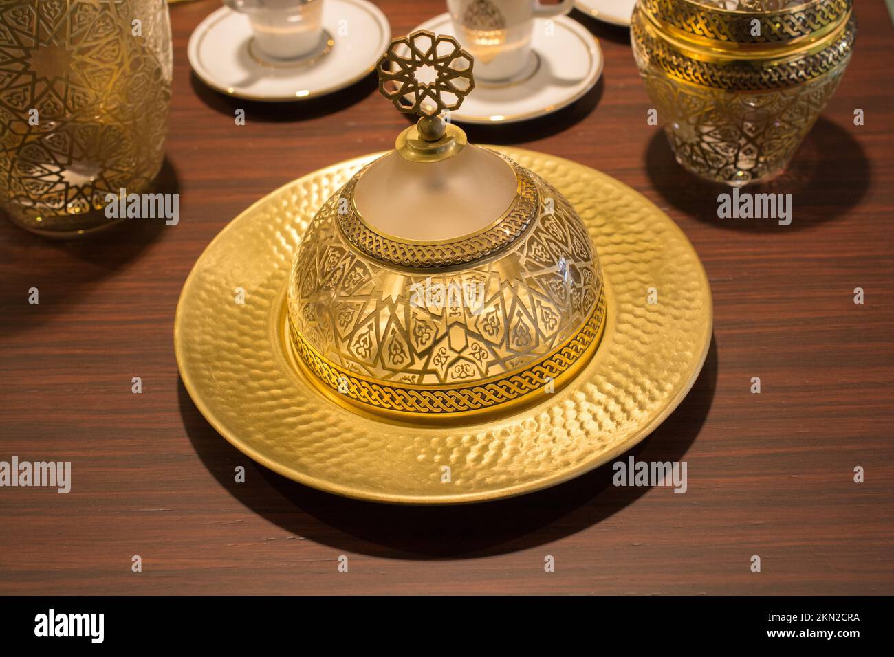 Ottoman Turkish antique kitchen utensils plate Stock Photo - Alamy