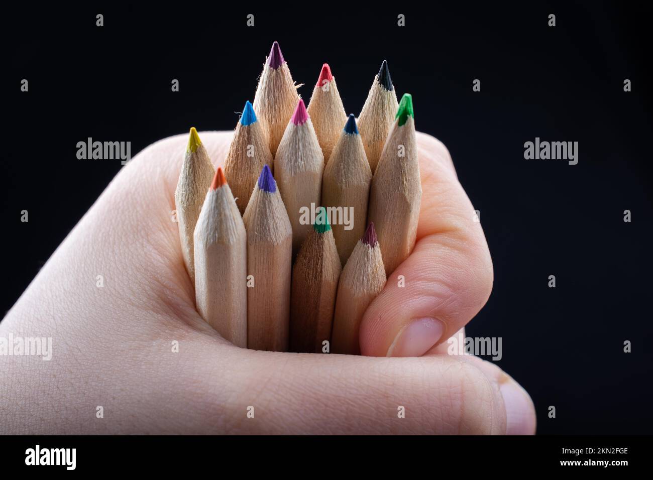 Variety of colors vector set of colored pencils. Drawing and painting ...