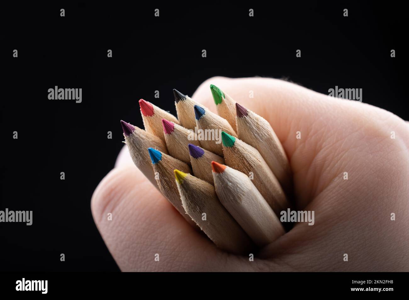 Variety of colors vector set of colored pencils. Drawing and painting ...