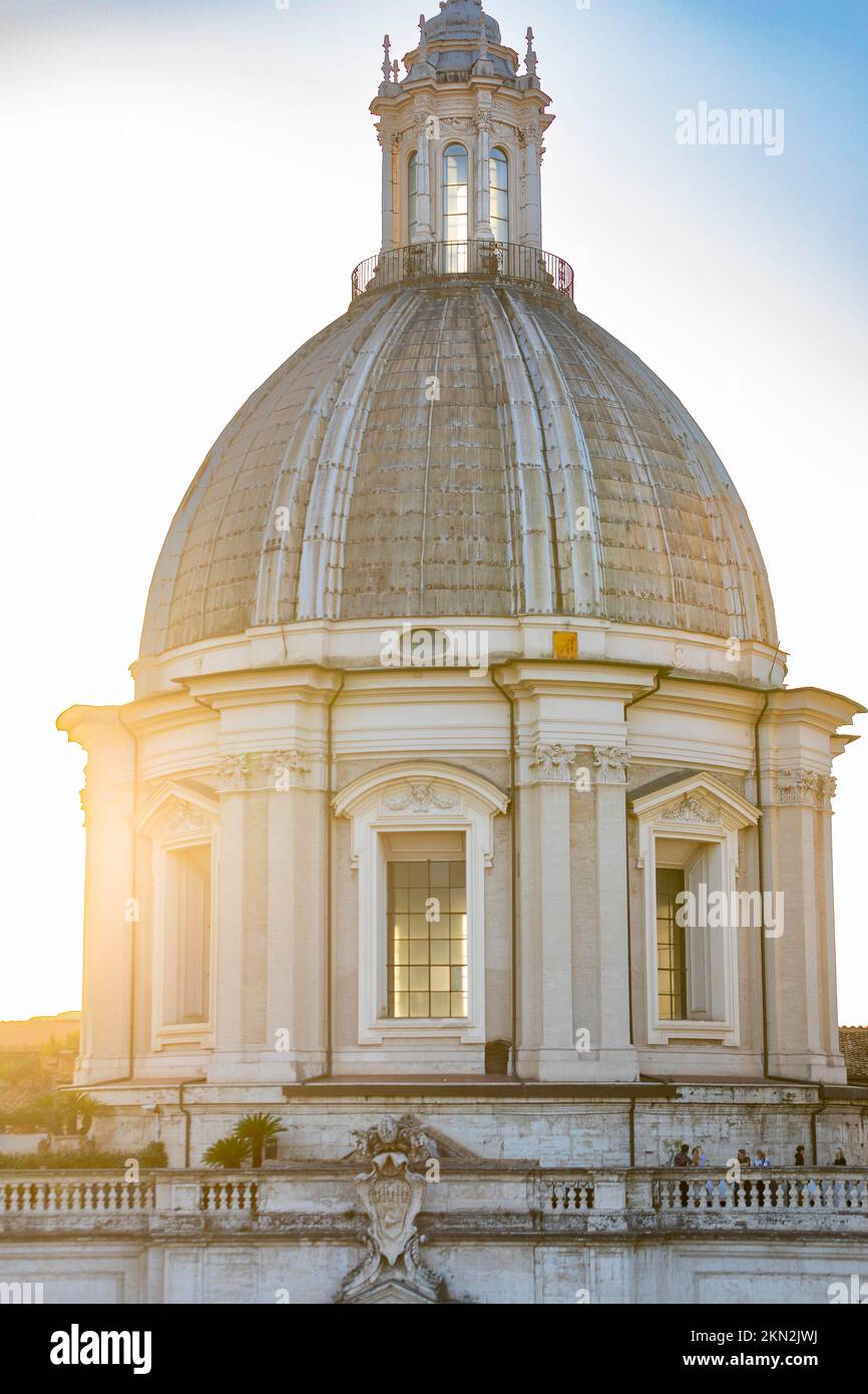 Church Dome Sant'Agnese in Agone, Piazza Navona, Rome, Lazio, Italy ...