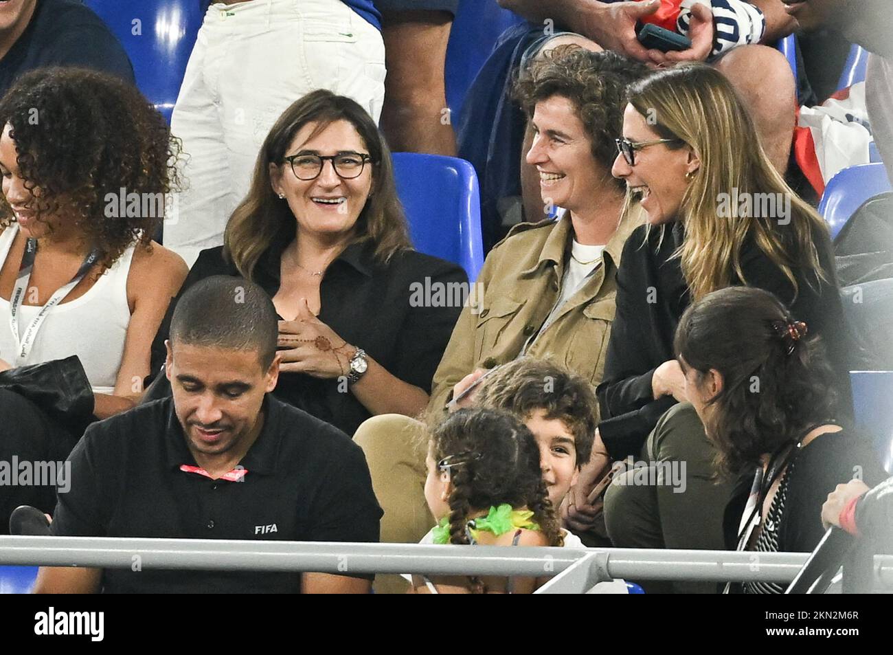 Fayza Lamari, Mother's of Kylian Mbappe attends France v Danemark match ...