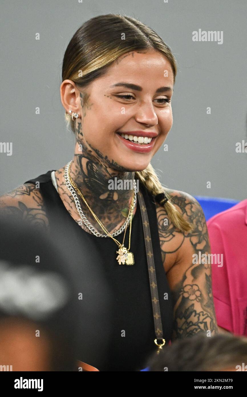 Wife Of Theo Hernandez Zoe Cristofoli During France V Danemark Match Of The Fifa World Cup Qatar