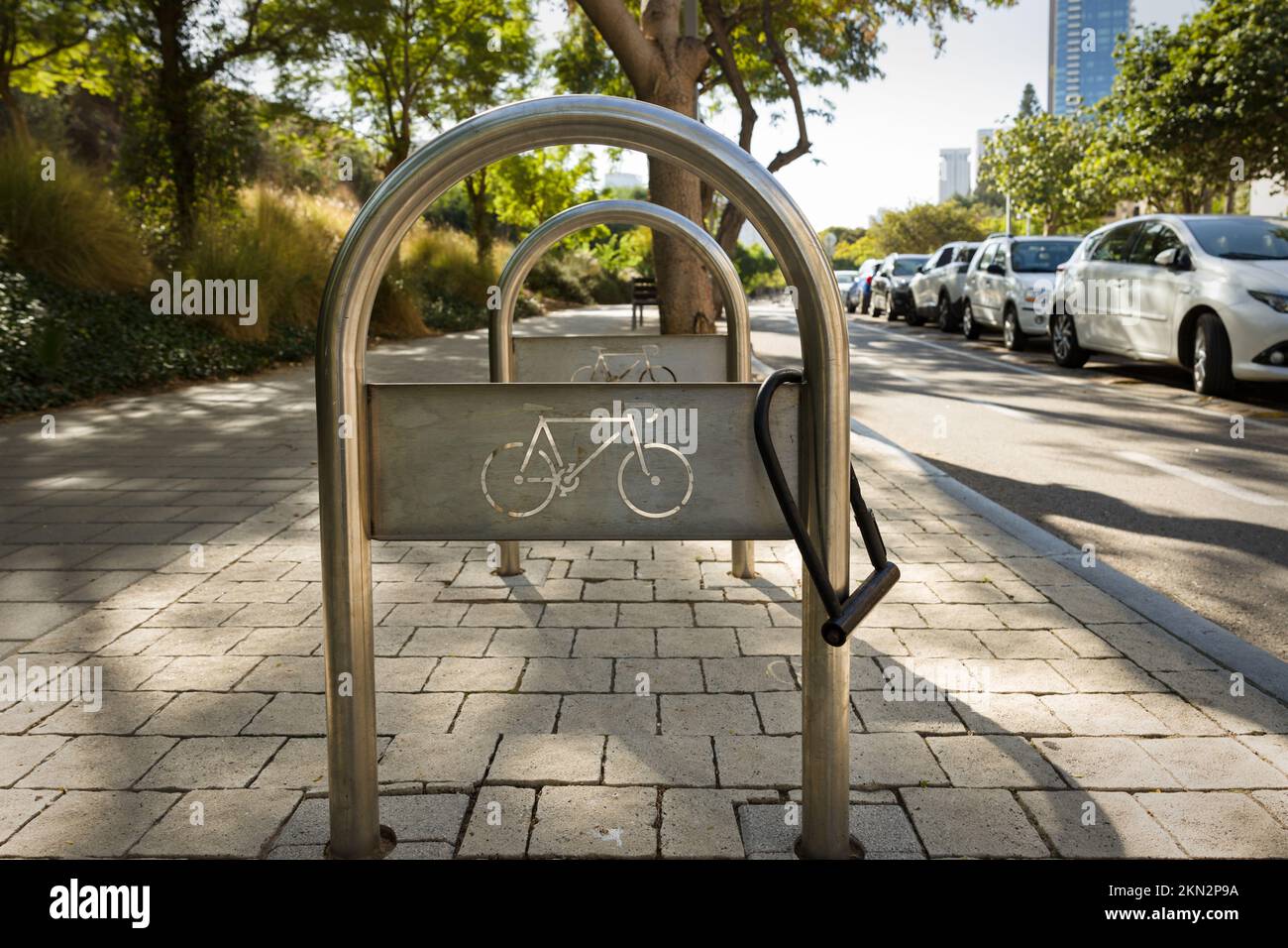 Cycle parking street hi-res stock photography and images - Alamy