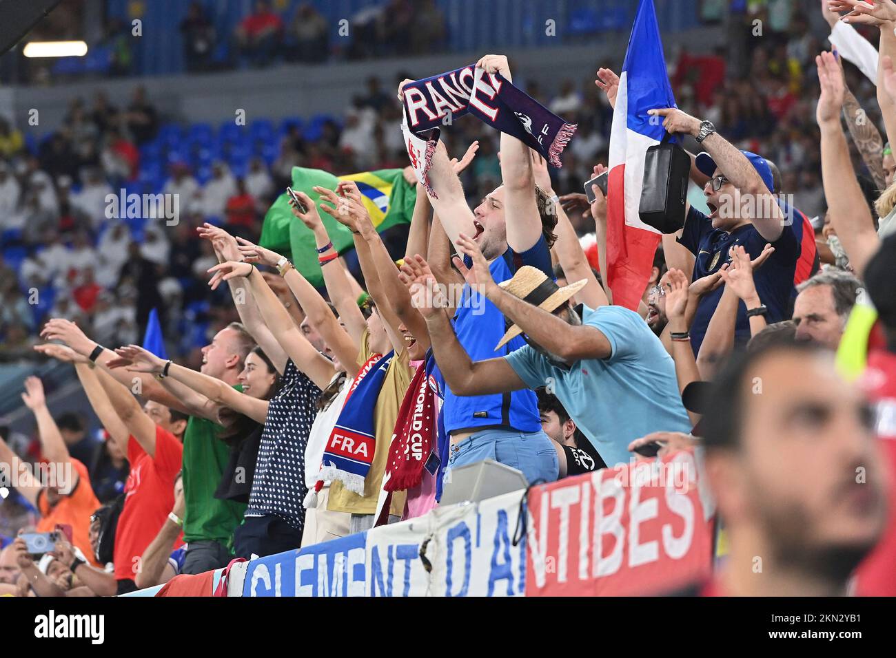 French fans, football fans, jubilation, joy, enthusiasm, game 23, group ...