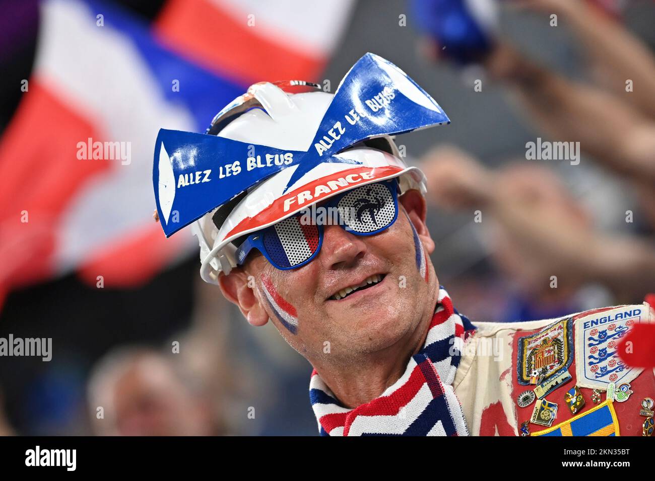 male french fan, soccer fan, man. Game 23, Group D France (FRA ...