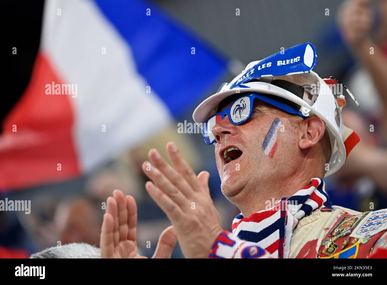 male french fan, soccer fan, man. Game 23, Group D France (FRA ...