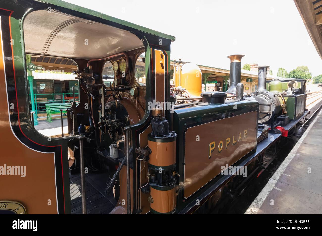 England, Sussex, Bluebell Railway, Horsted Keynes Station, Steam Train ...