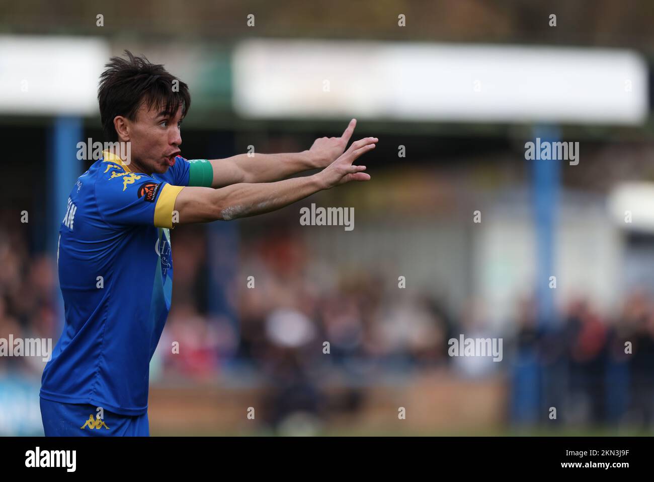 Kings Lynn, UK. 26th Nov, 2022. Michael Clunan (KLT) at the King's Lynn ...