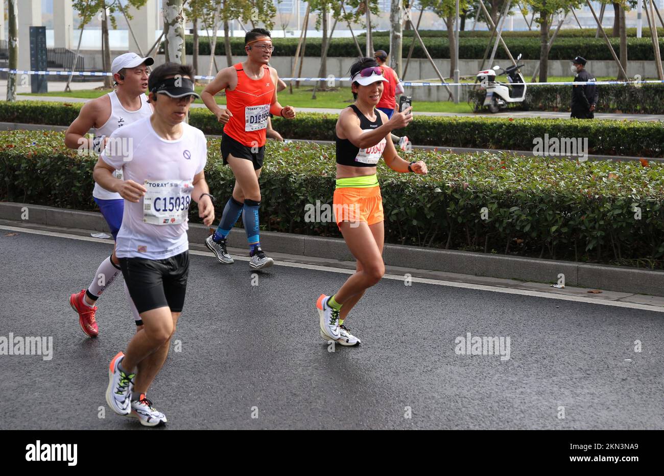 SHANGHAI, CHINA - NOVEMBER 27, 2022 - Runners take part in the 2022 ...
