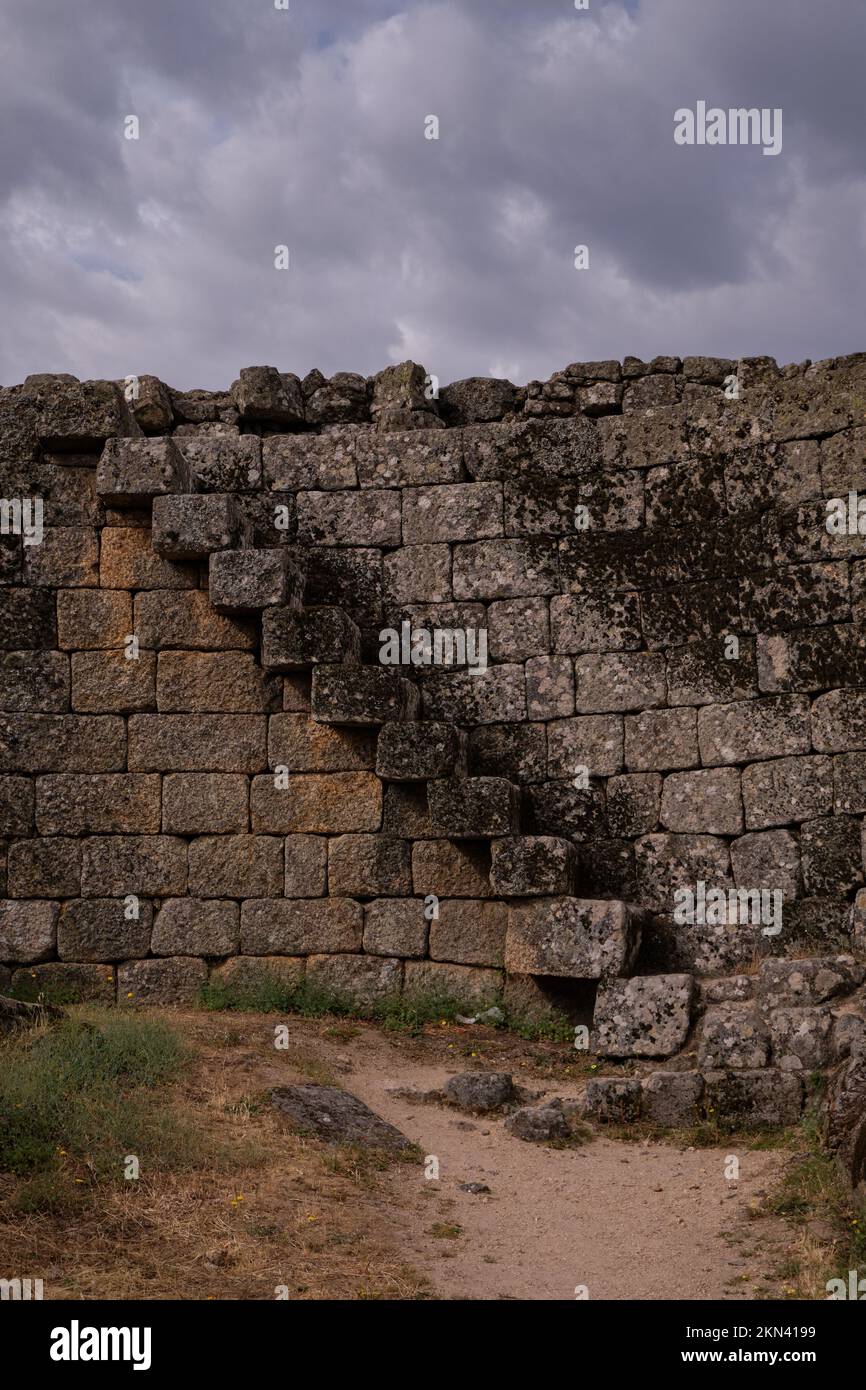 A medieval countryside village of Monsanto, Portugal with massive ...