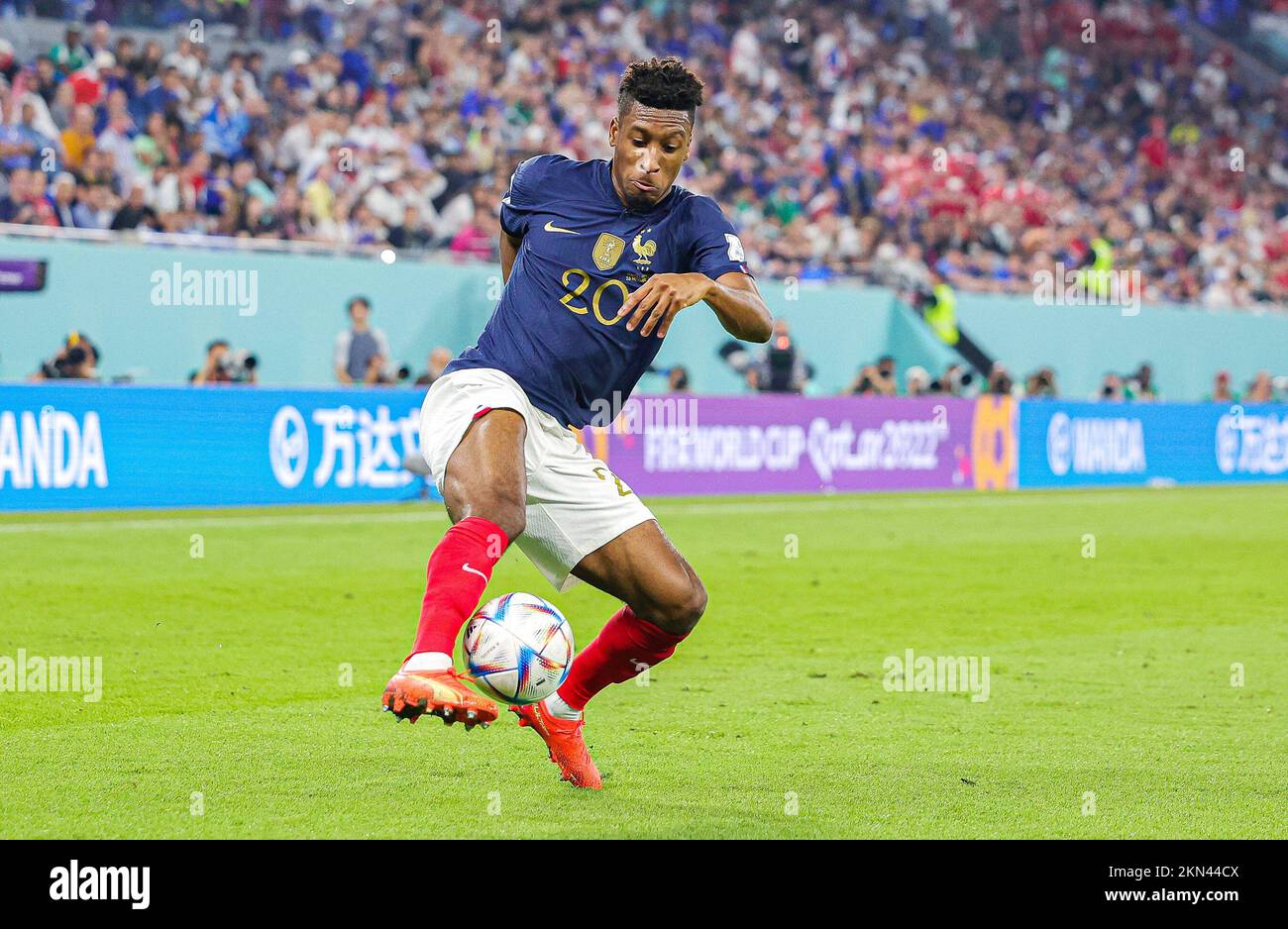 Kingsley Coman (20) of France during the FIFA World Cup 2022, Group D ...