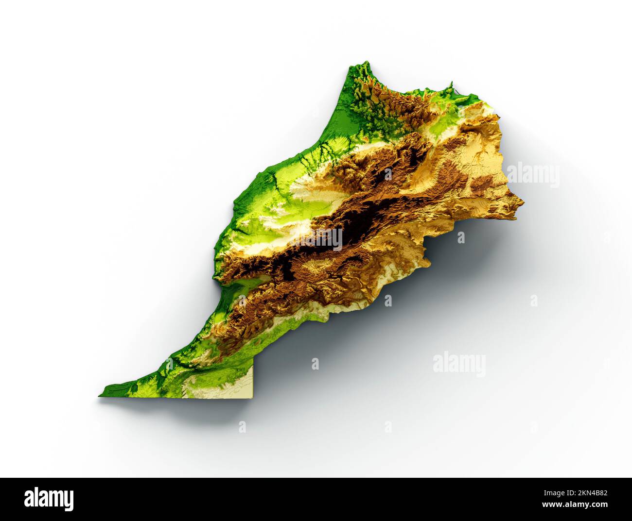 Morocco relief map hi-res stock photography and images - Alamy