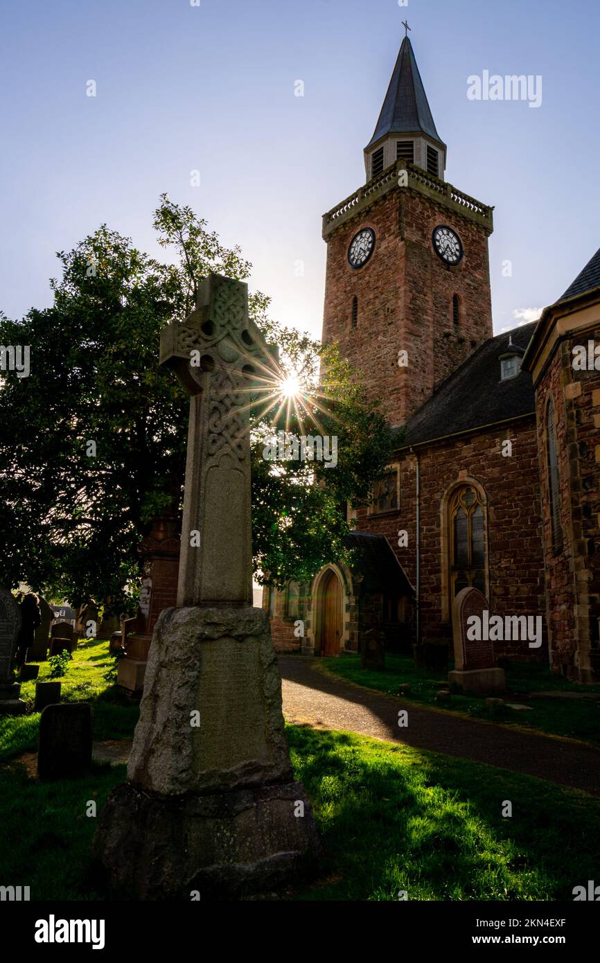 A vertical of the St Stephen's parish church in Inverness, Scotland ...