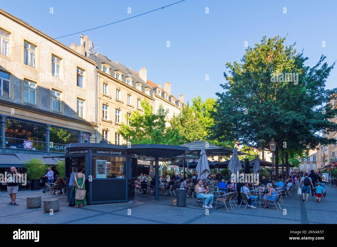 Metz: square Place Saint-Jacques in Lorraine (Lothringen), Moselle ...