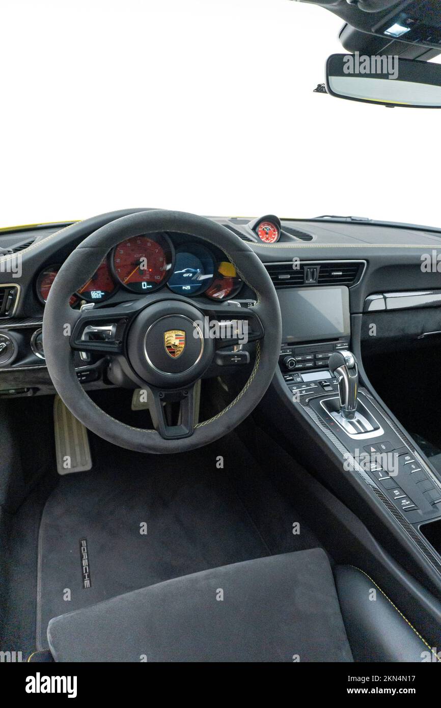 A vertical of a Porsche 718 Cayman GT4 with Alcantar interior and ...