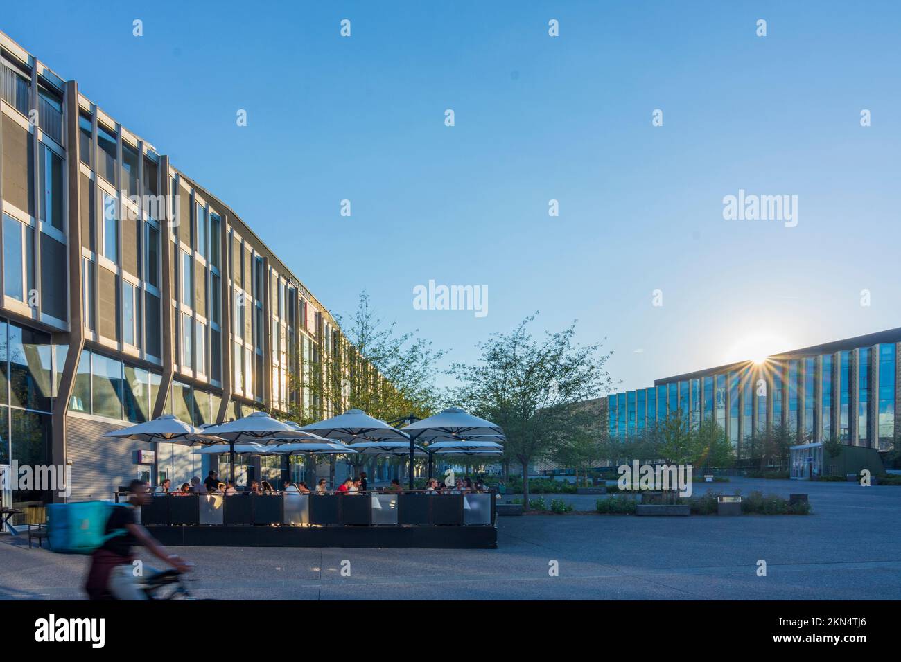 Restaurant at gare centre pompidou metz in lorraine lothringen hi-res ...