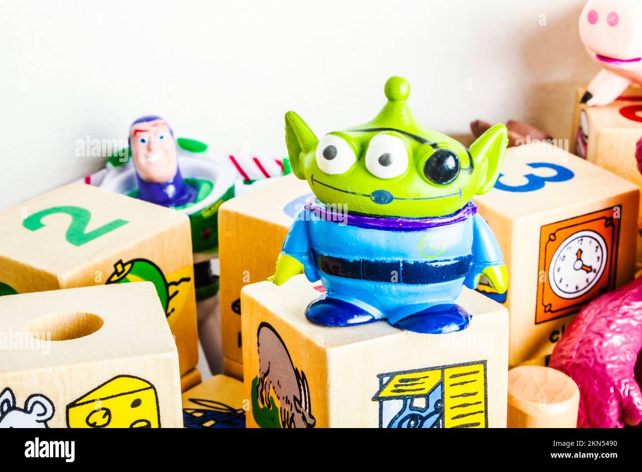 Creativity in early education with a doll alien from sci-fi toy stories ...