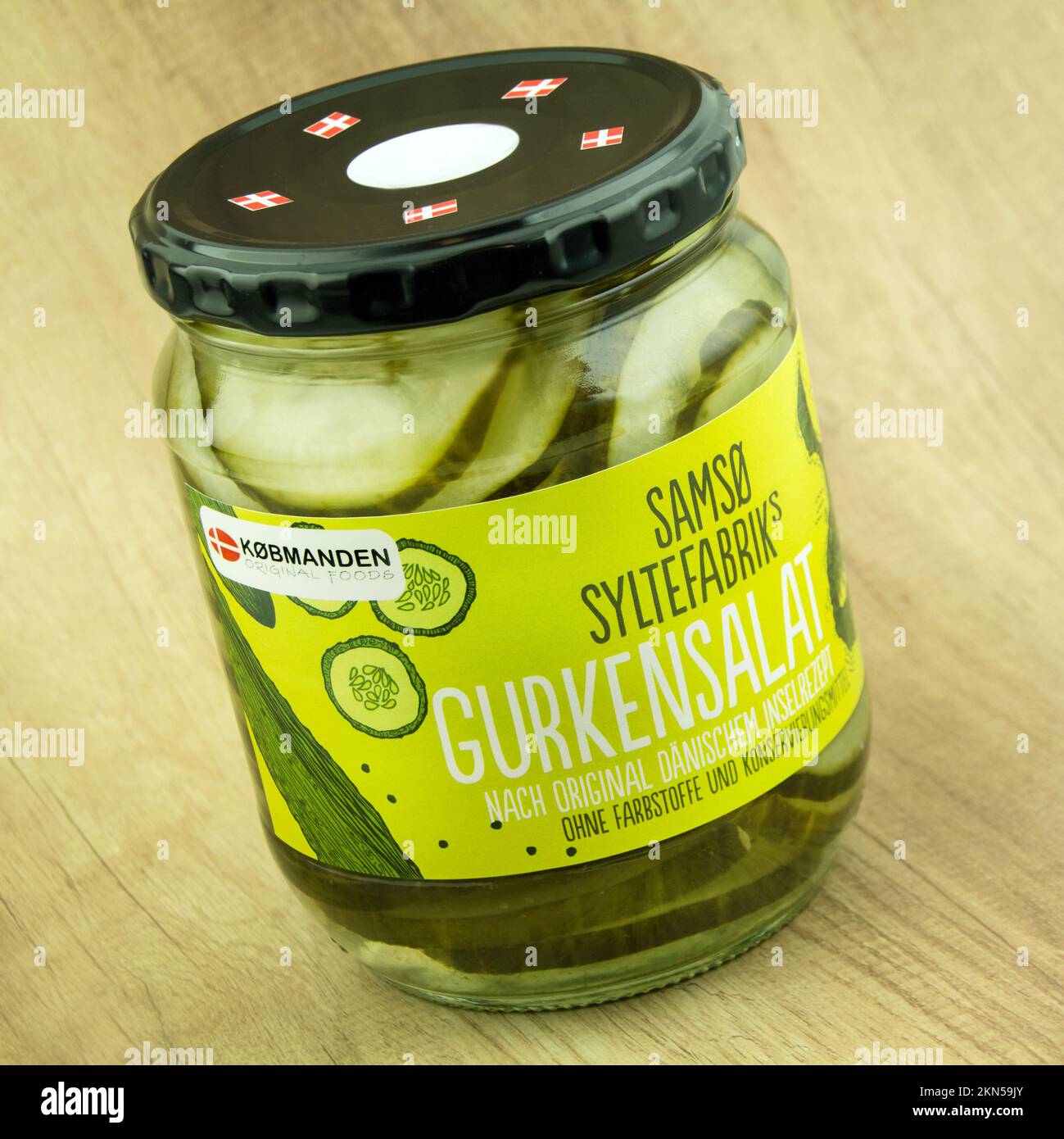 Hamburg, Germany - November 27 2022: Samso Sylttefabrik Gurkensalat ...
