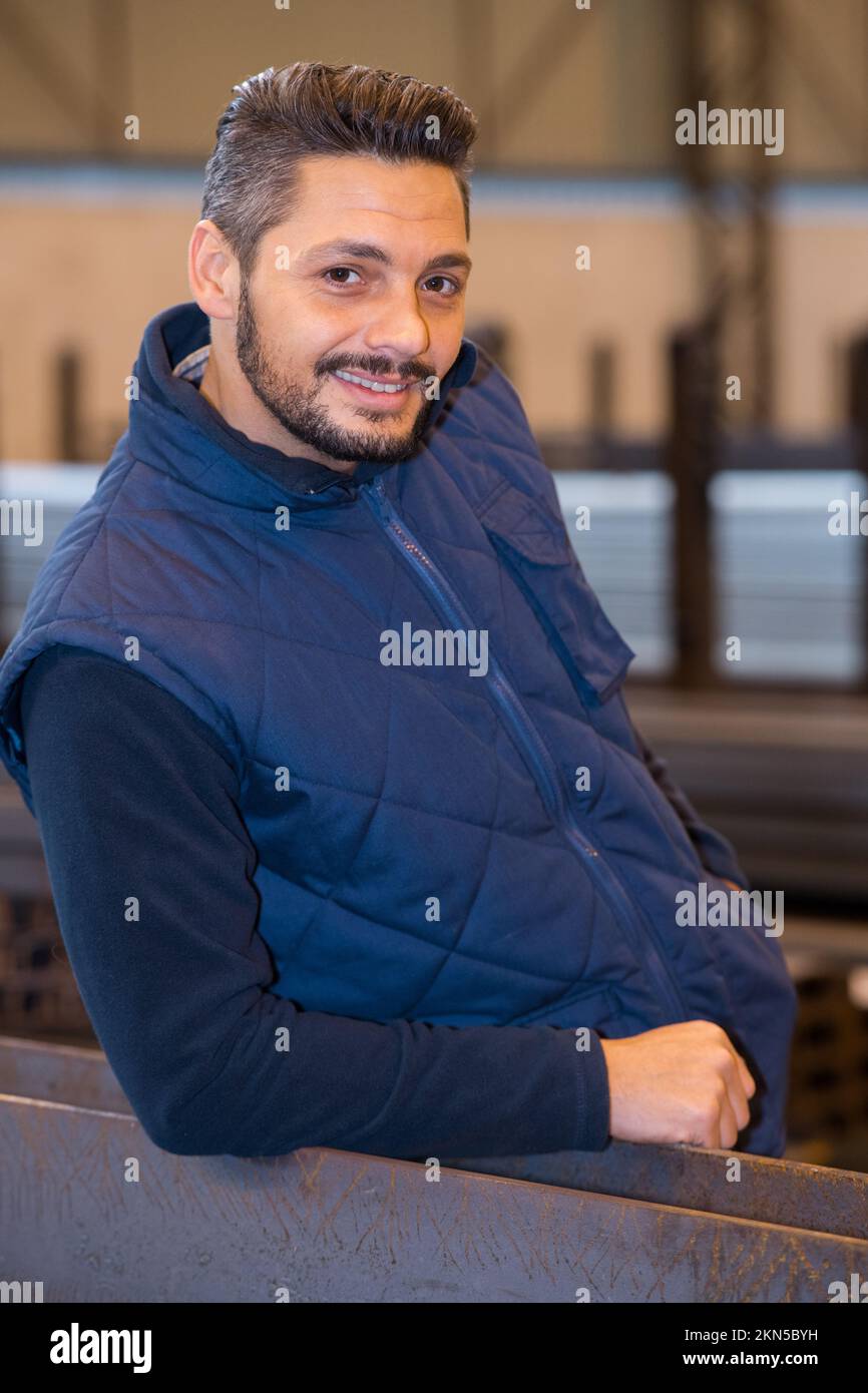 portrait of an industrial worker in a factory Stock Photo - Alamy