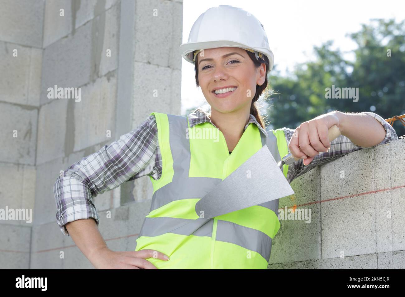Female road builder hi-res stock photography and images - Alamy