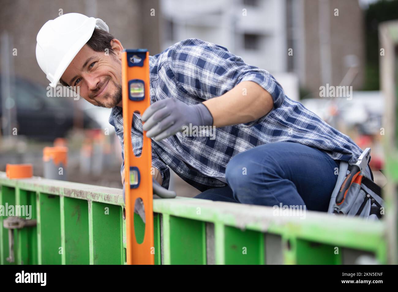 young builder at construction site Stock Photo - Alamy