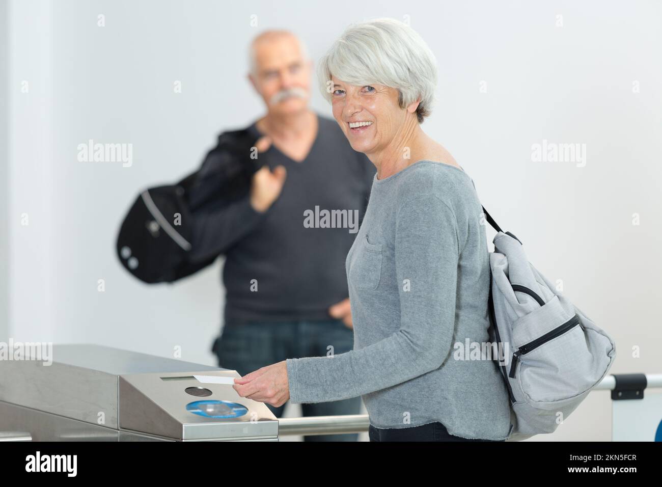 Grey hair man train hi-res stock photography and images - Alamy