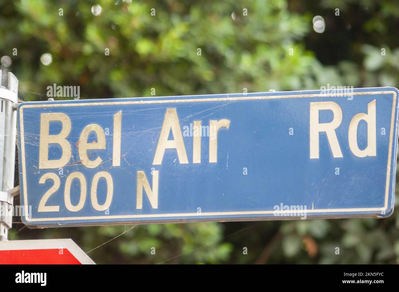 Bel Air Road street sign located in Los Angeles USA Stock Photo - Alamy