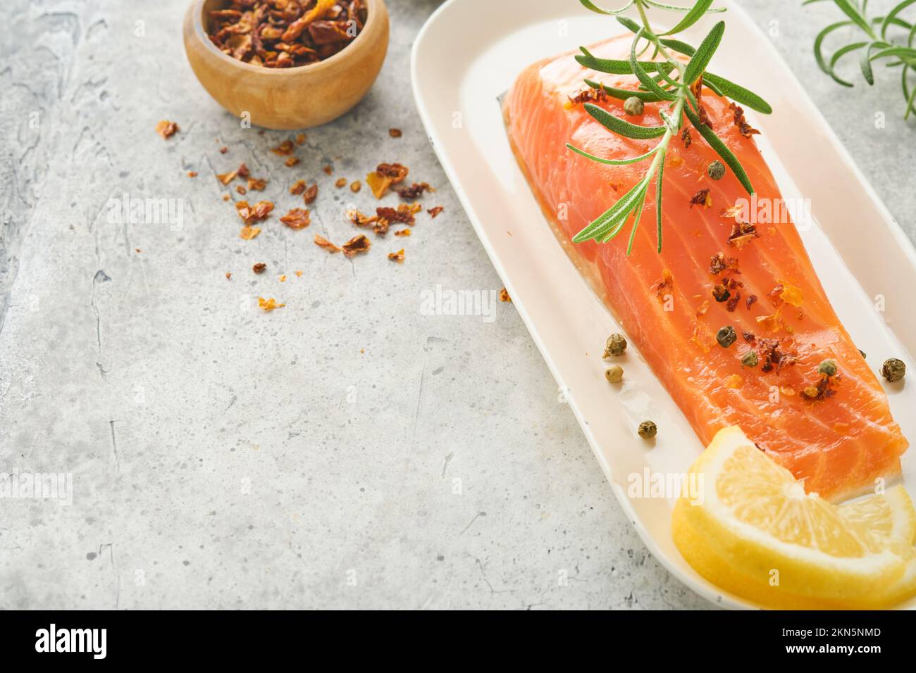 Dark red salmon light hi-res stock photography and images - Alamy