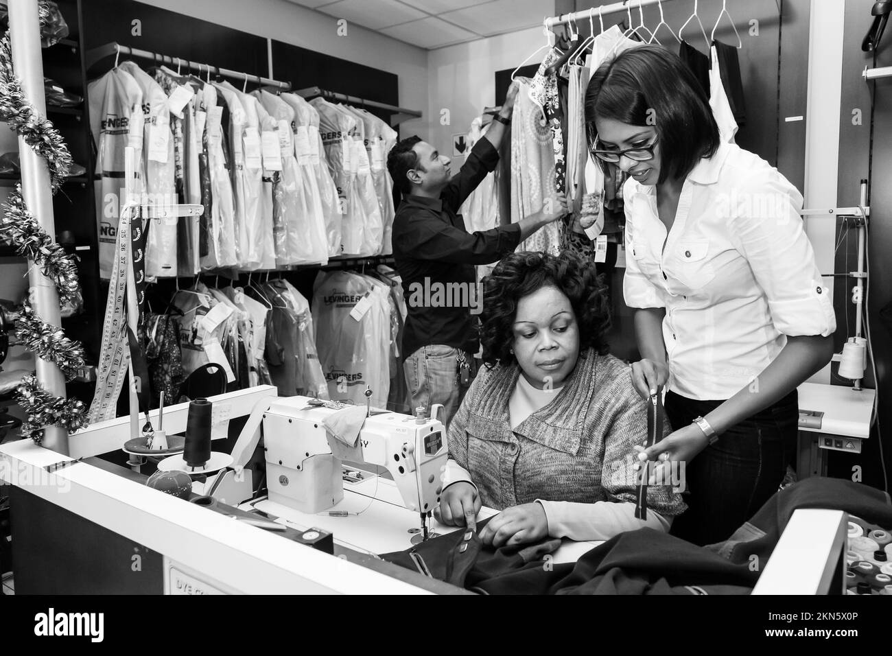 Instructing staff Black and White Stock Photos & Images - Alamy