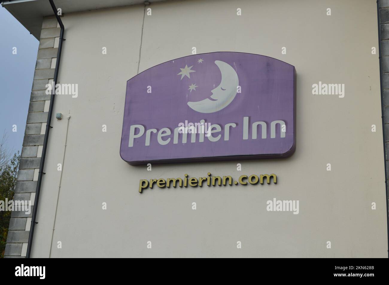 Faded Premier Inn Signage in Bridgend, Wales, United Kingdom Stock ...