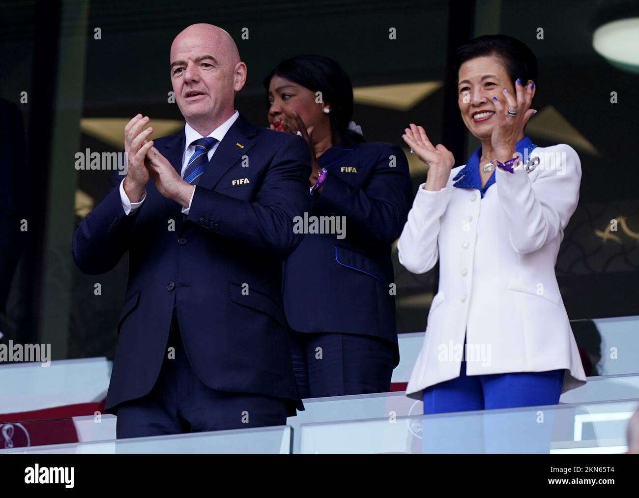 FIFA President Gianni Infantino and Japan's Hisako, Princess Takamado ...