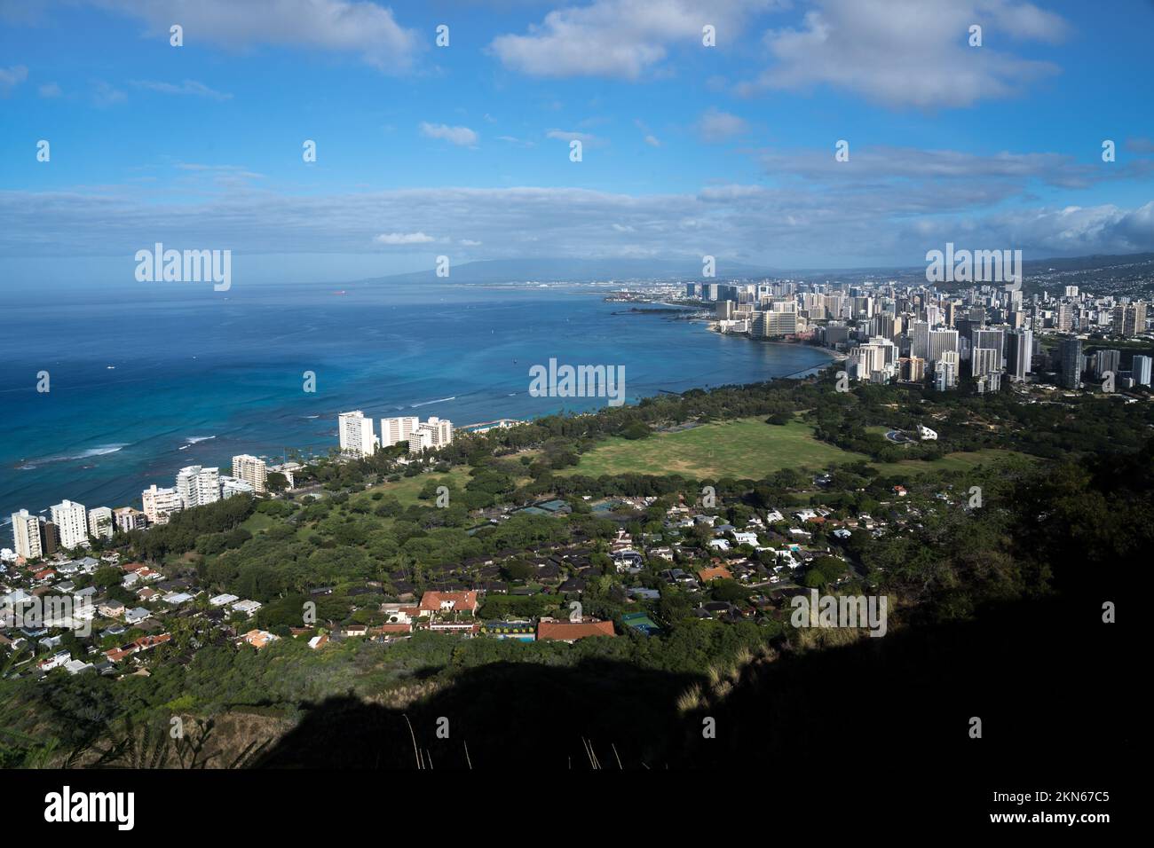 Panorama waikiki honolulu hawaii from hi-res stock photography and ...