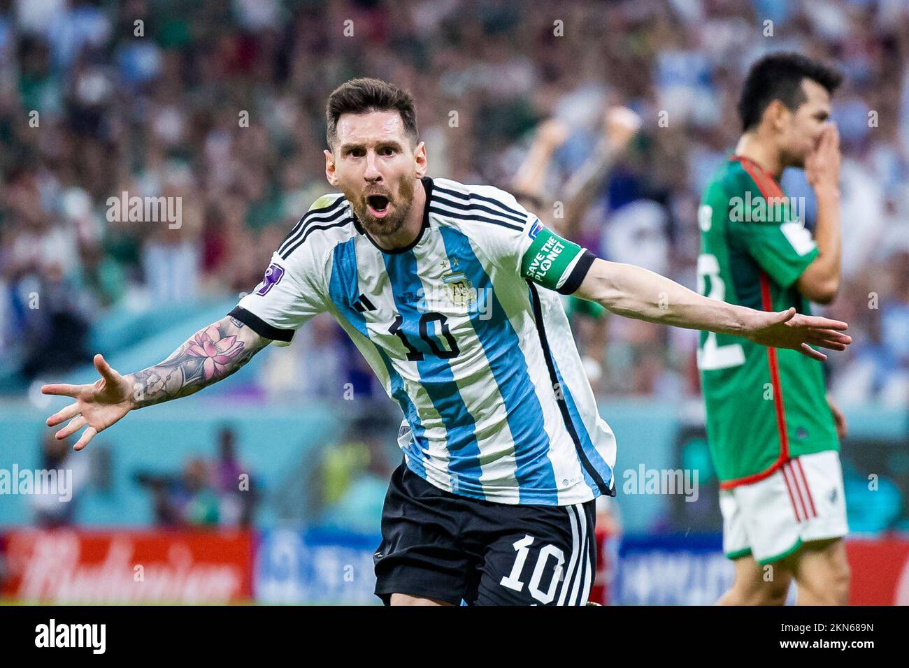 Lusail, Qatar. 26th Nov, 2022. Soccer: World Cup, Argentina - Mexico ...