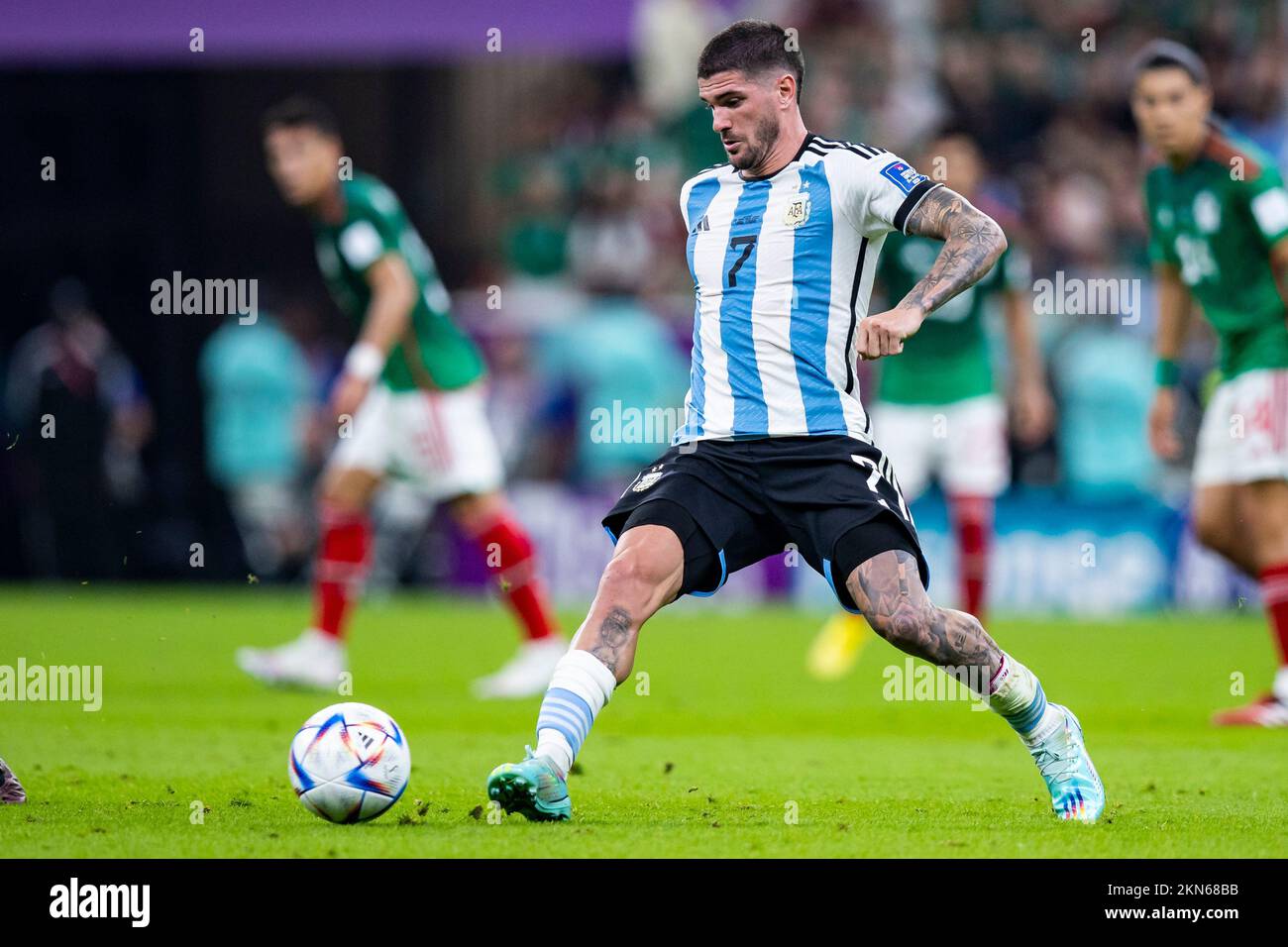 Lusail, Qatar. 26th Nov, 2022. Soccer: World Cup, Argentina - Mexico, Preliminary Round, Group C ...
