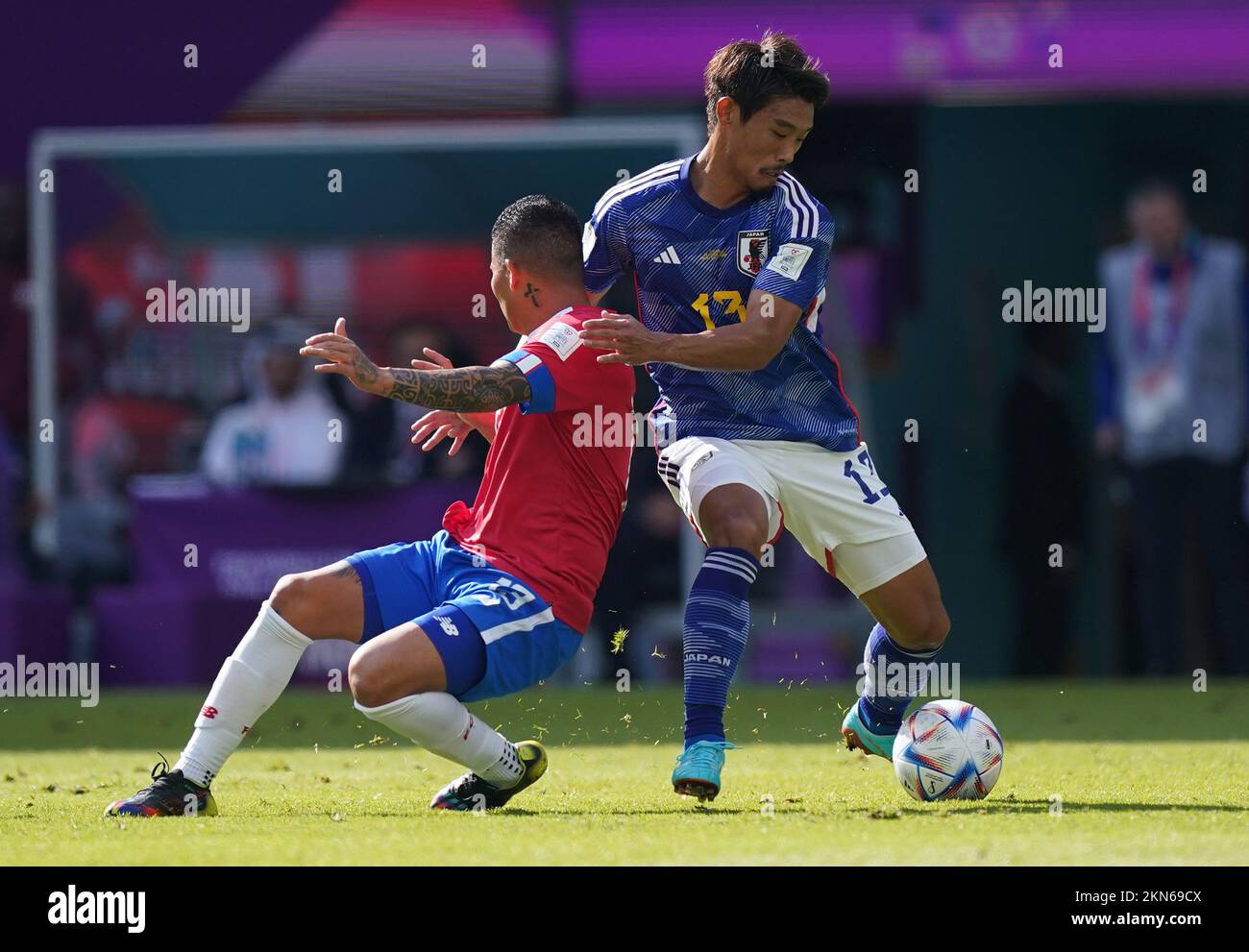 Costa Rica's Gerson Torres battles with Japan’s Hidemasa Morita during ...