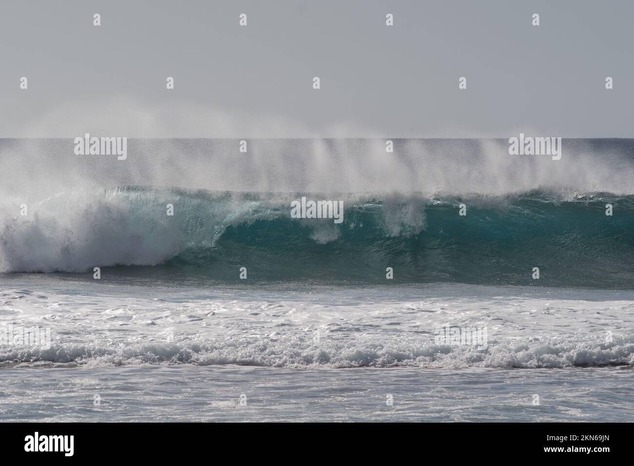 North Shore Banzai Pipeline high waves on Oahu Hawaii USA Stock Photo ...