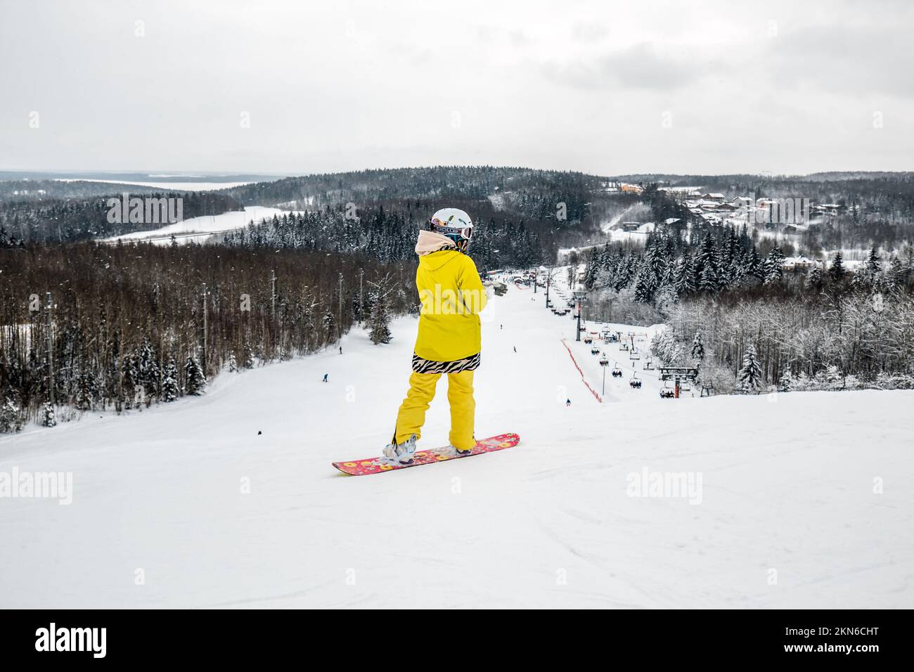 Yellow ski suit hi-res stock photography and images - Alamy