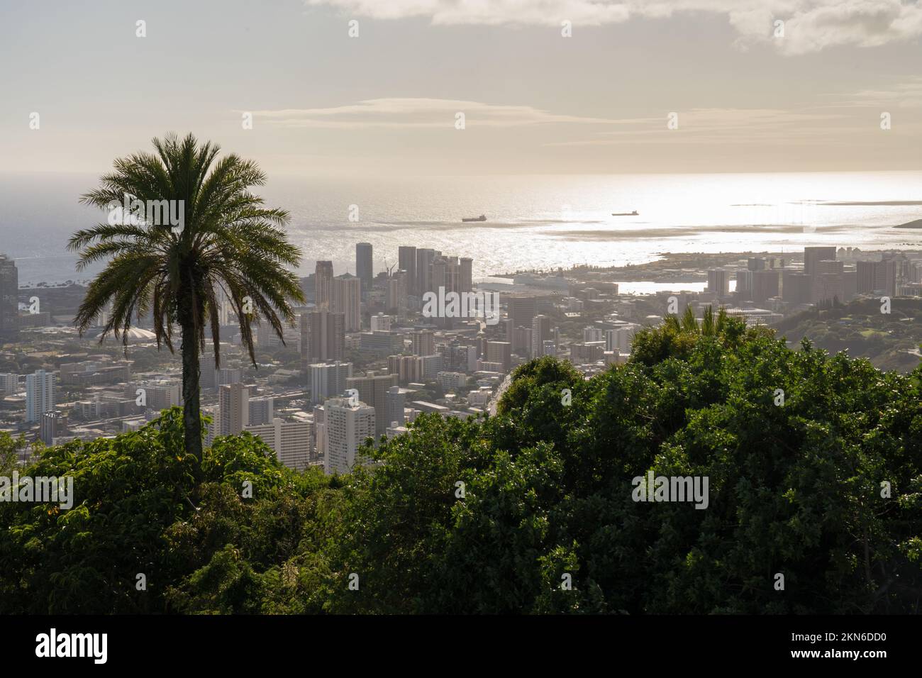 High view honolulu skyline from hi-res stock photography and images - Alamy