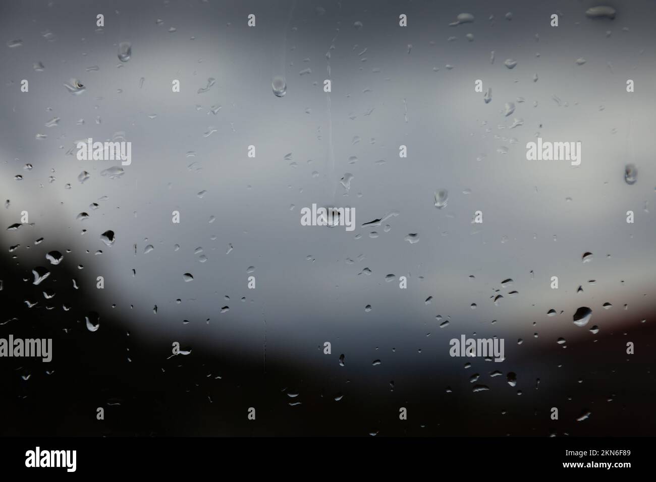 Raindrops on the window. Close-up of raindrops Stock Photo - Alamy