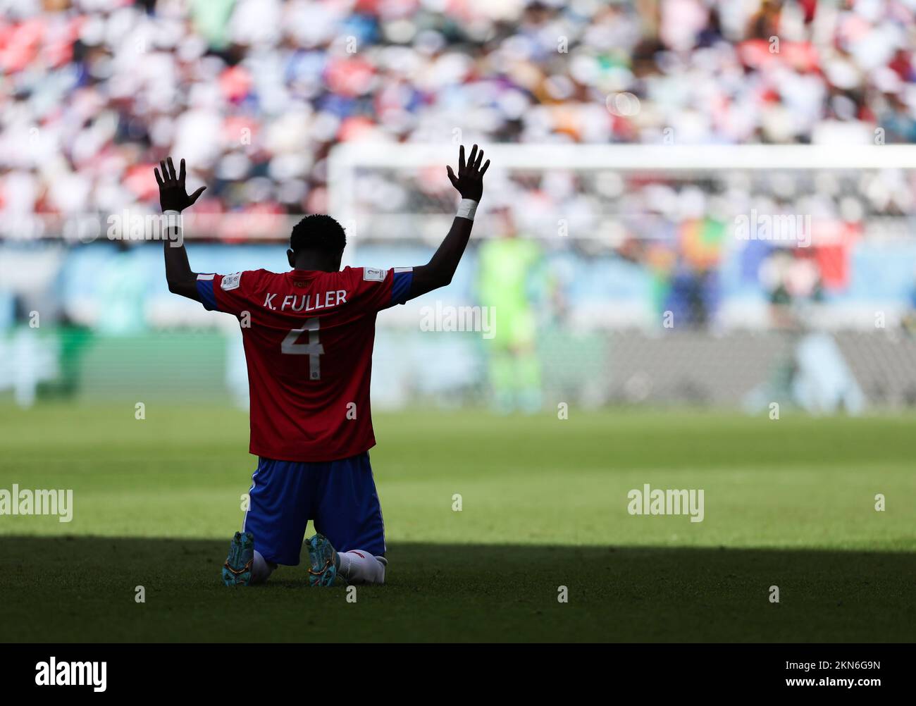 Al Rayyan, Qatar. 27th Nov, 2022. Keysher Fuller of Costa Rica reacts before the Group E match ...