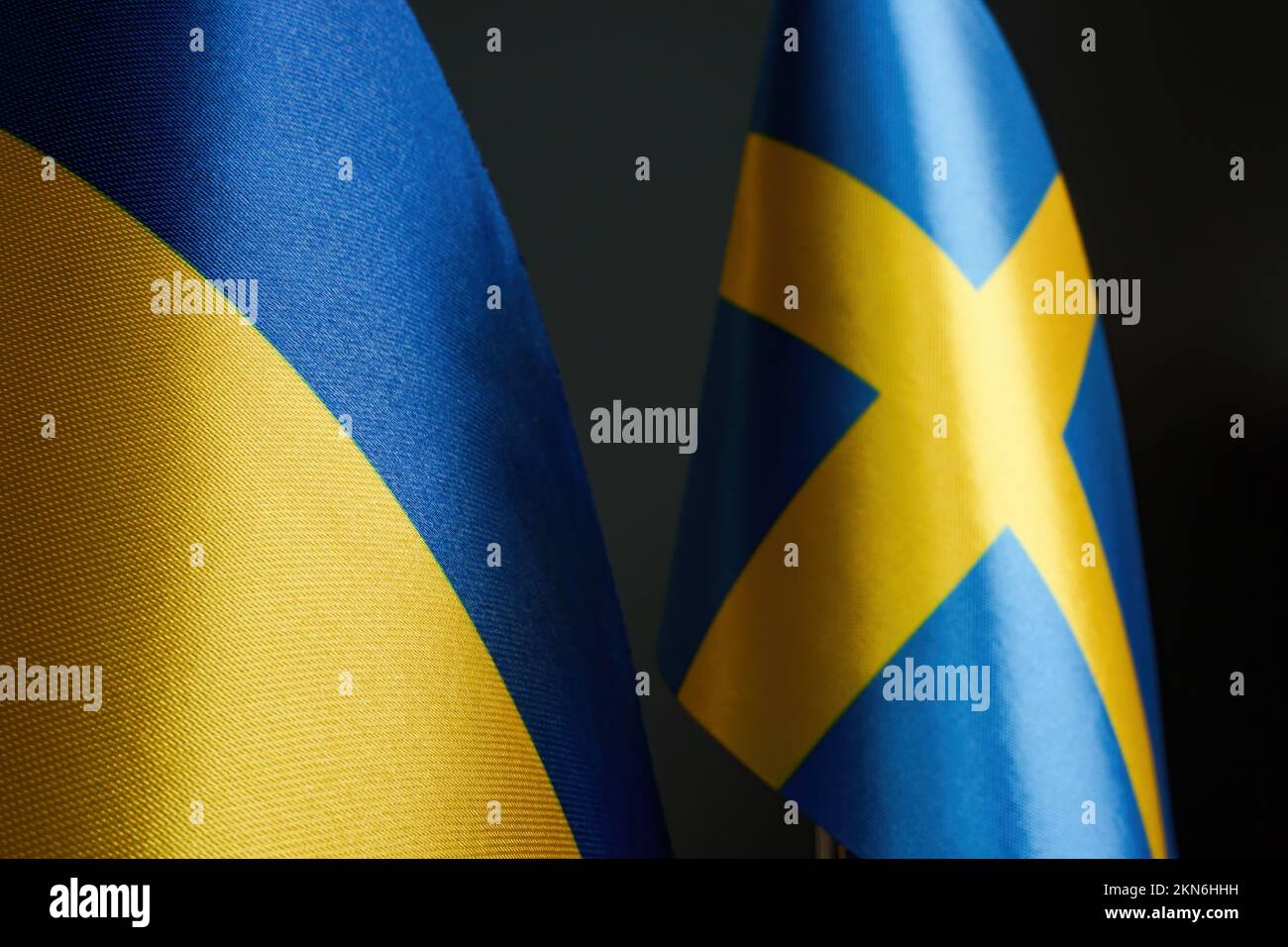 Flags of Ukraine and Sweden side by side Stock Photo - Alamy