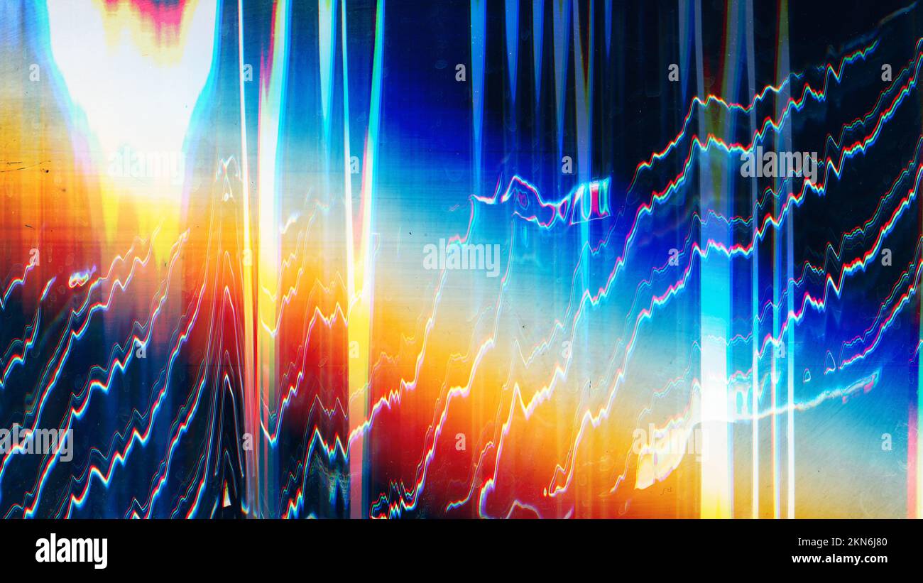Glitch overlay Distorted display Multicolor gradient Stock Photo - Alamy