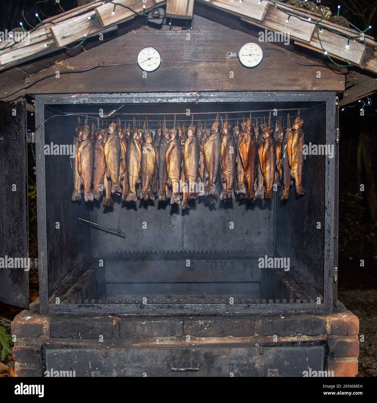 Fish smoking process hi-res stock photography and images - Alamy