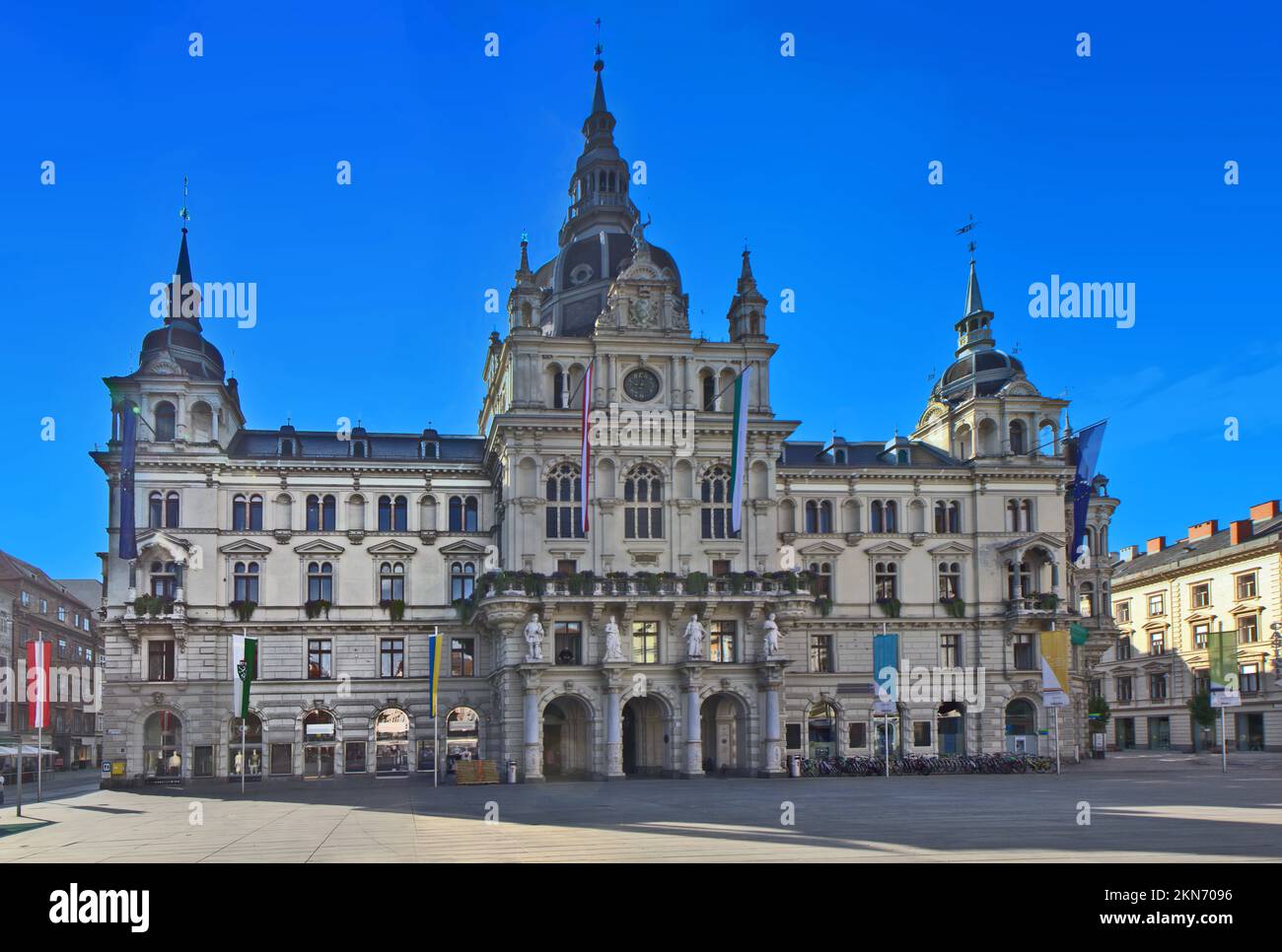 View of the Graz town hall on the main square Stock Photo - Alamy