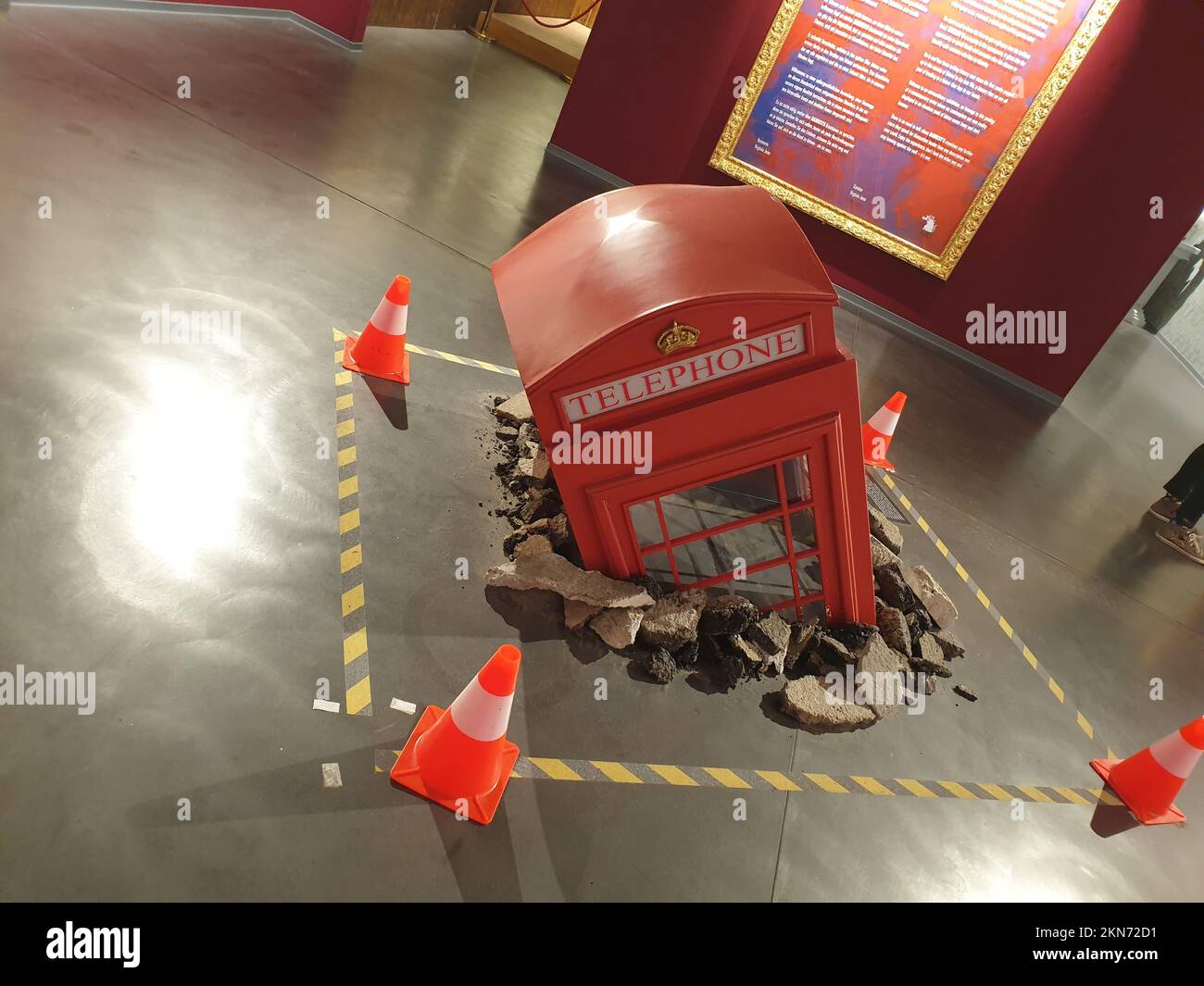 „Submerged Phone Booth“ - Exhibition Banksy in Mülheim-Ruhr Stock Photo ...