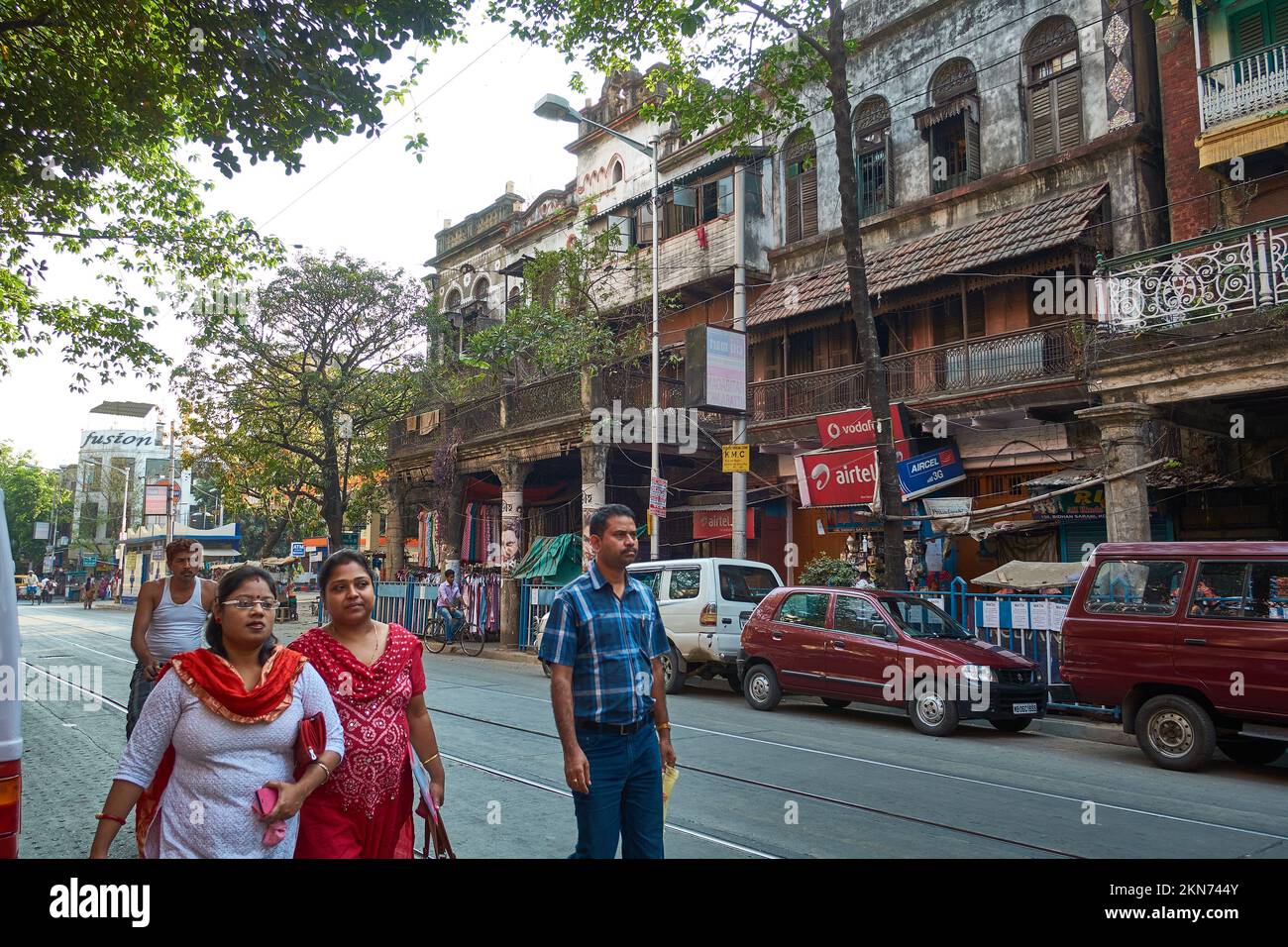 A typical street of old North Calcutta, now called Kolkata Stock Photo ...