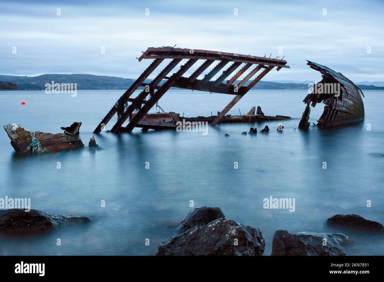 The wreck of the Dayspring in Lower Diabaig, Loch Torridon, Scotland ...
