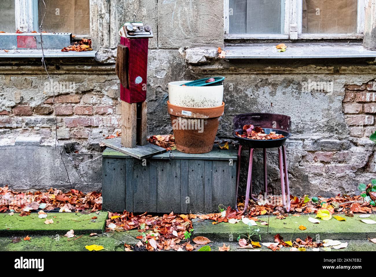 Inner courtyard of Kastanienallee 12, Prenzlauer Berg, Berlin The ...