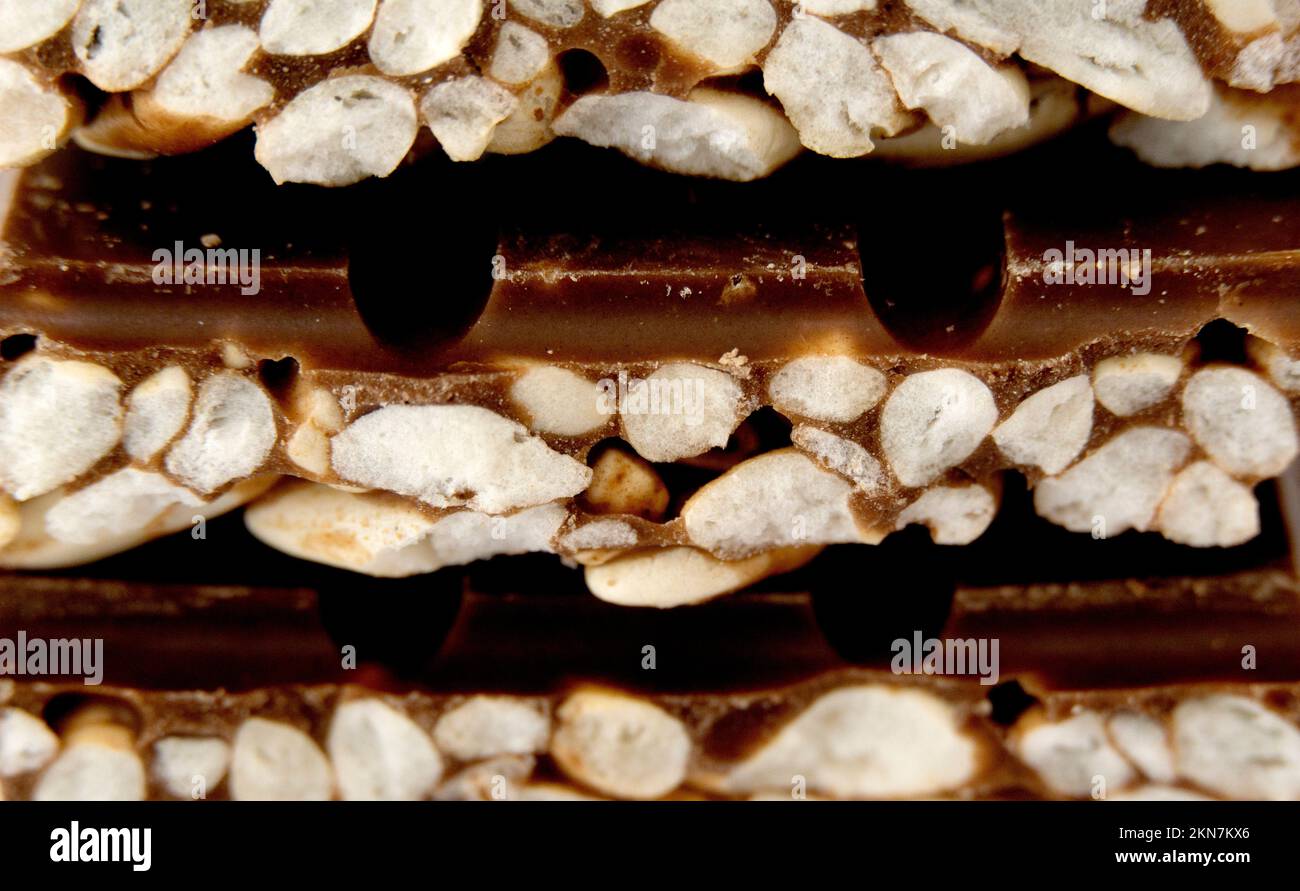 rice chocolate bar close up Stock Photo - Alamy