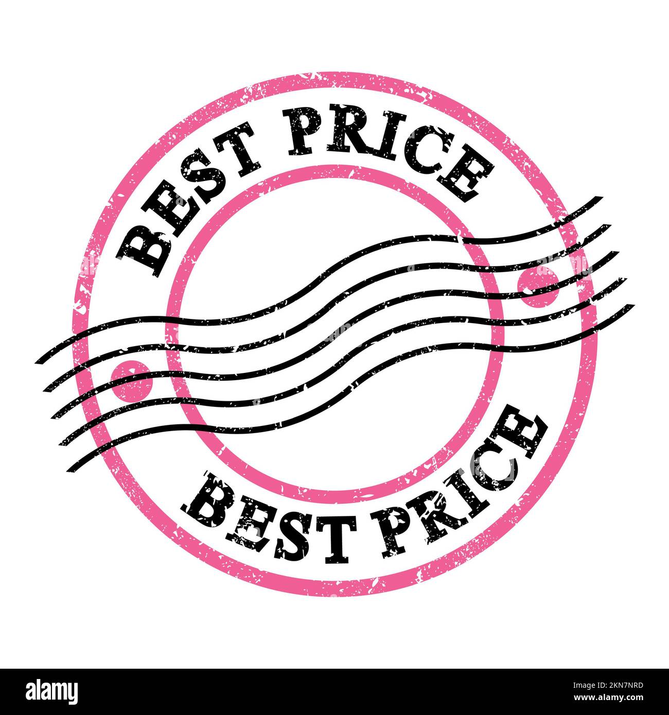 BEST PRICE, text written on pink-black grungy postal stamp Stock Photo ...